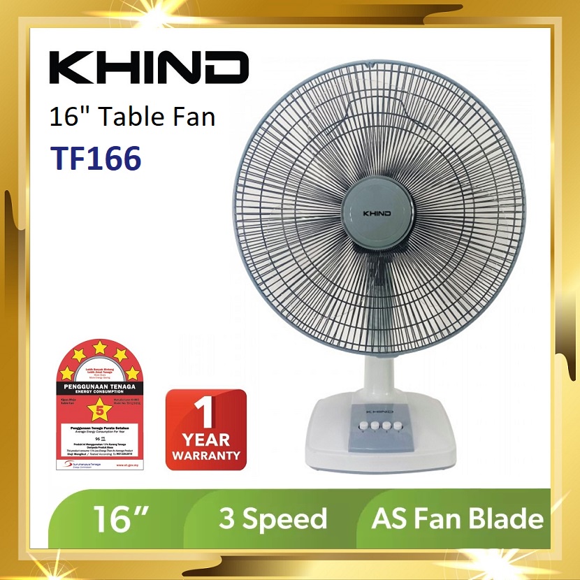 KHIND 16" Table Fan TF166 / Kipas Meja 16inch | Shopee Malaysia