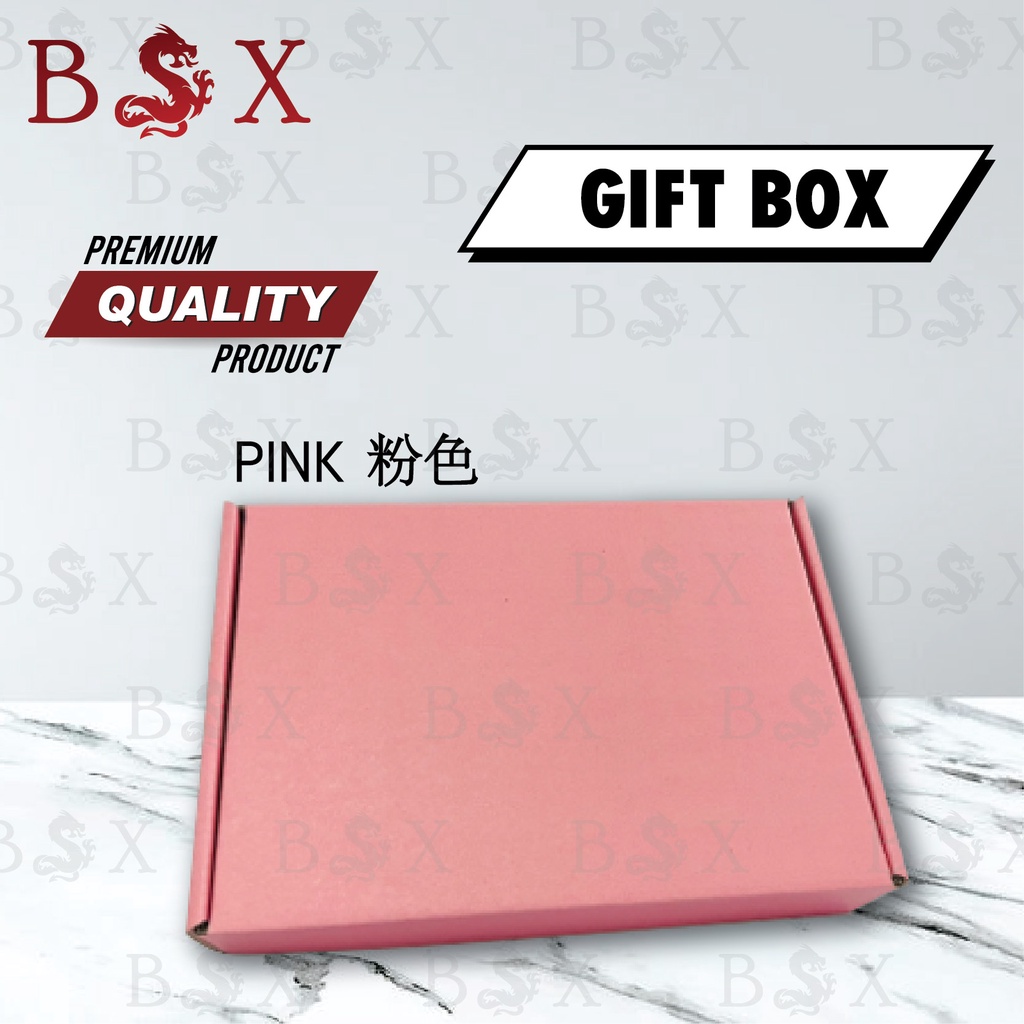 Ready Stock!! Plain Colour Gift Box Craft Paper Box Pizza Box Carton ...