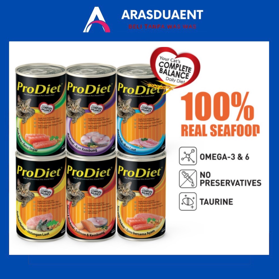 ProDiet Wet Cat Food - Ocean Fish/Chicken Tuna/Seafood Platter/Salmon ...