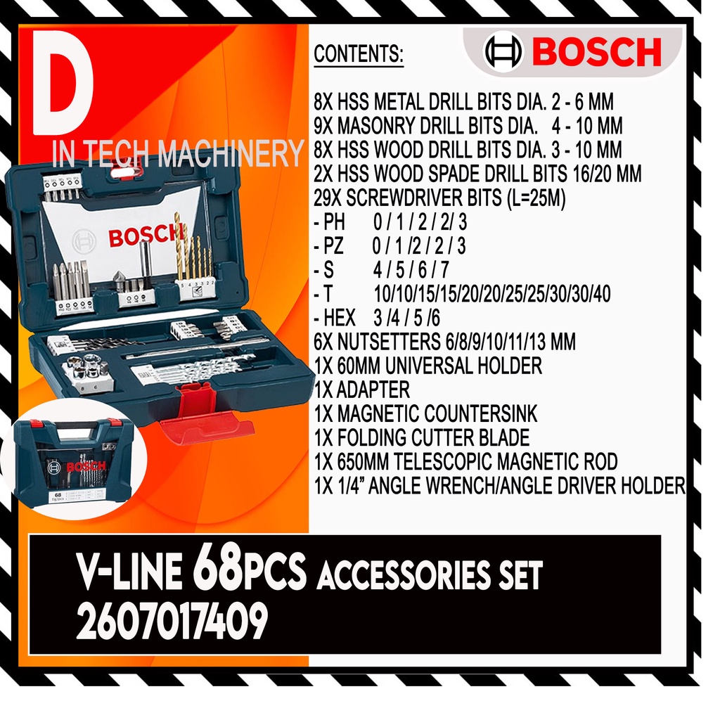 Bosch Accessories Set Screwdriver And Drill Bit Set X Line 33pcs V