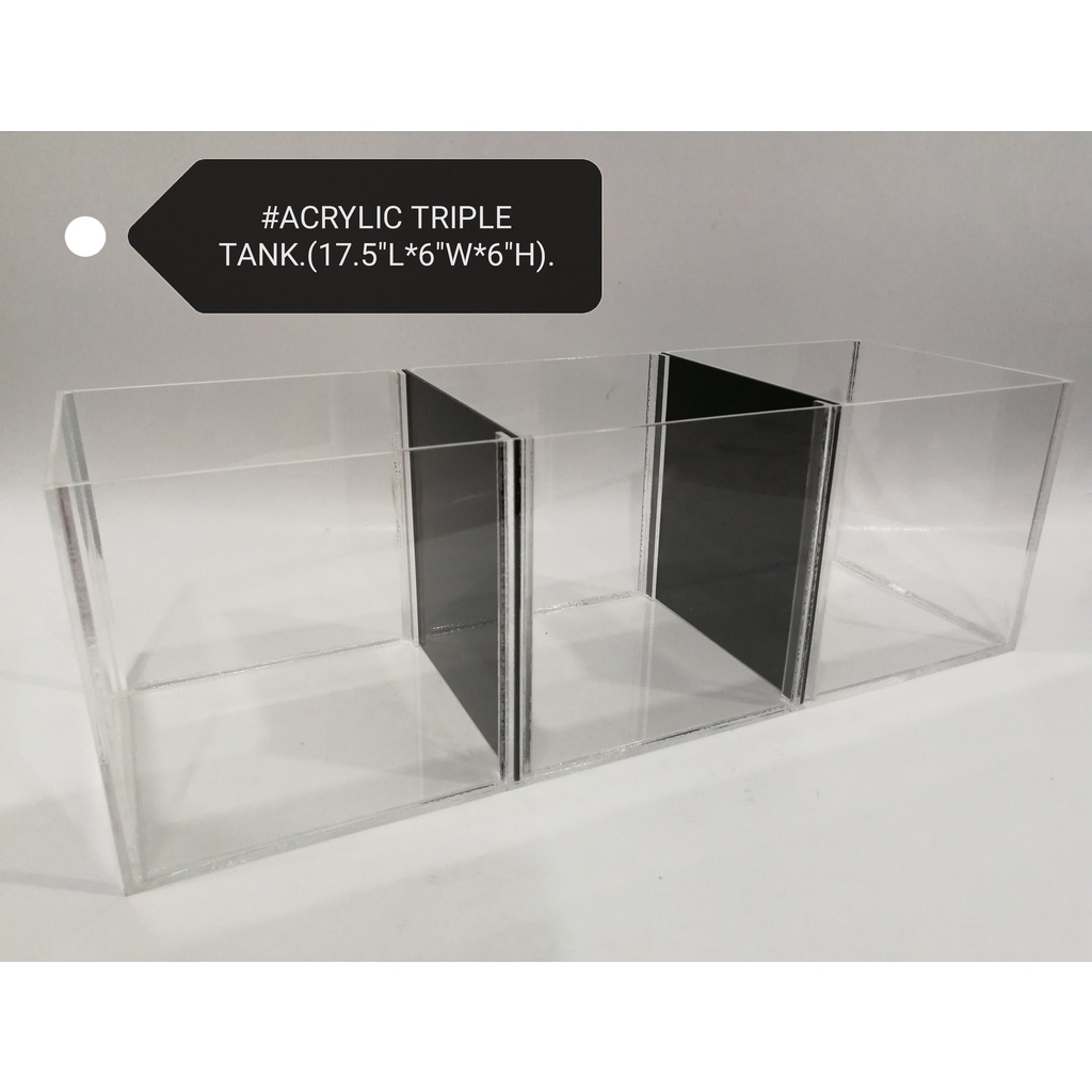 Acrylic Triple Divider Tank Fish Aquarium Ikan Akuarium | Shopee Malaysia