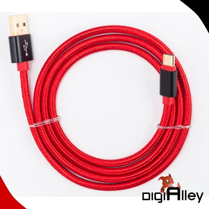 Usb Type C Micro Gold Plate Magnum 1M GP100 Black Red data Cable ...