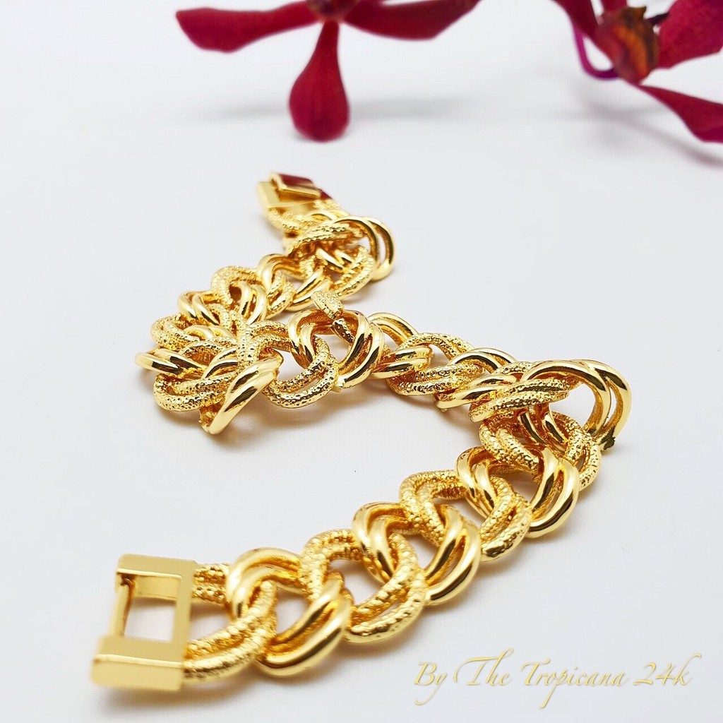 Emas Sadur Korea The Tropicana 24k Goldplated (Bracelet)(Rantai Tangan ...