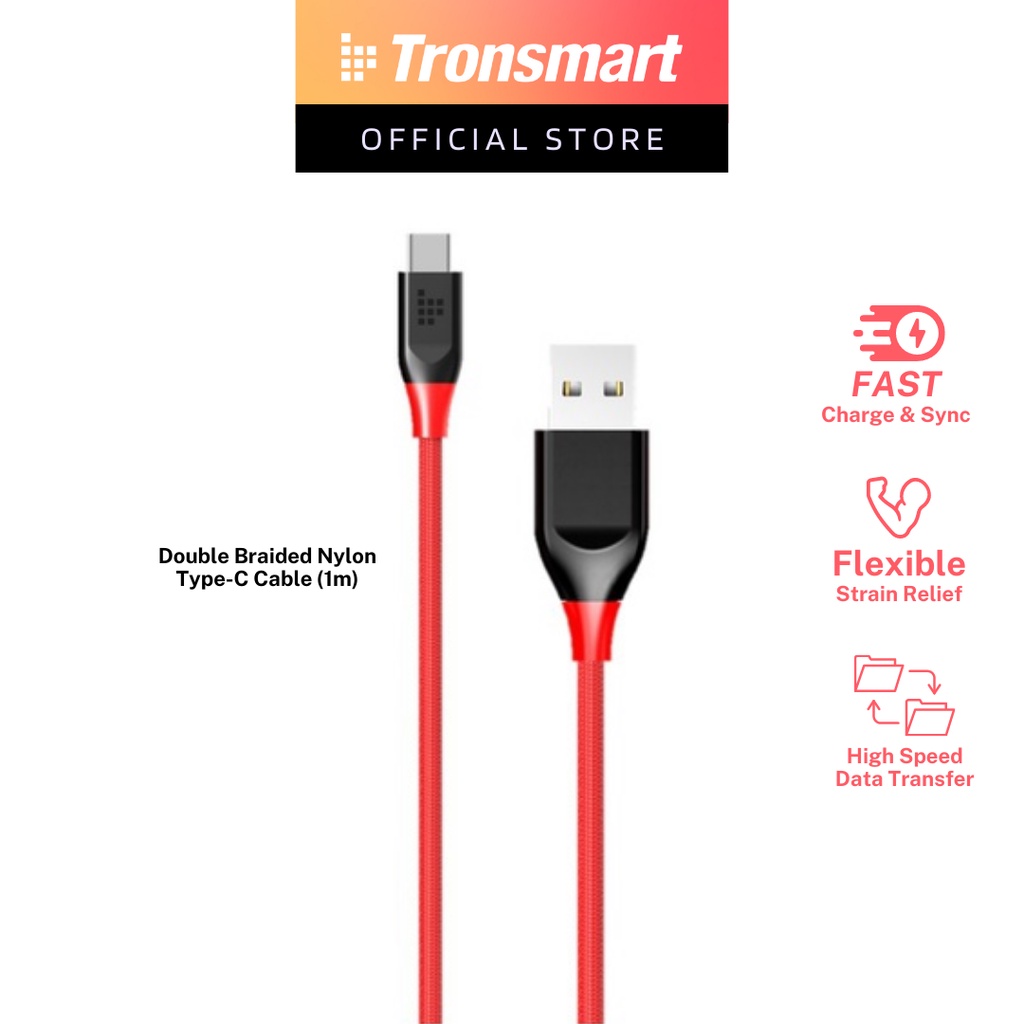 Tronsmart ATC Double Braided Nylon Type-C Cable | Shopee Malaysia