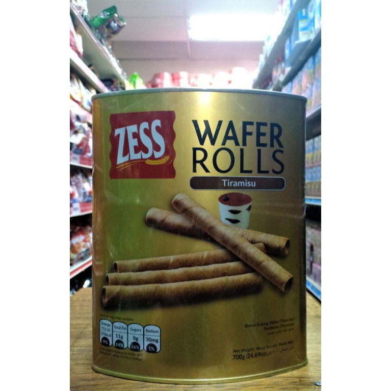 Zess Tiramisu Wafer Rolls Tiramisu Biskut Gulung Wafer 700g | Shopee ...