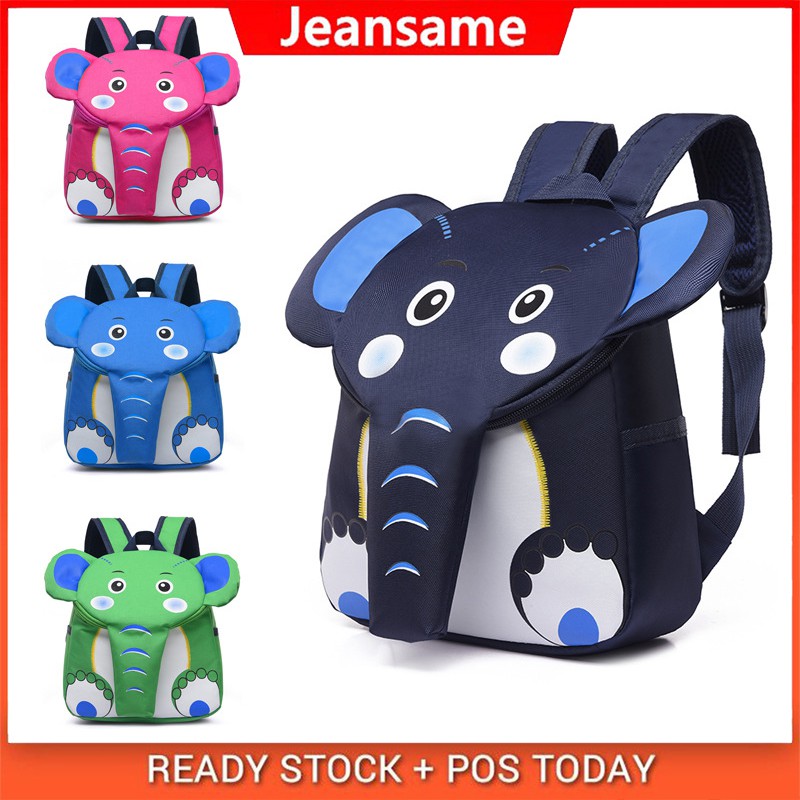 Ready Stock Child Bags Elephant Backpack Cartoon Beg Students Bags ...