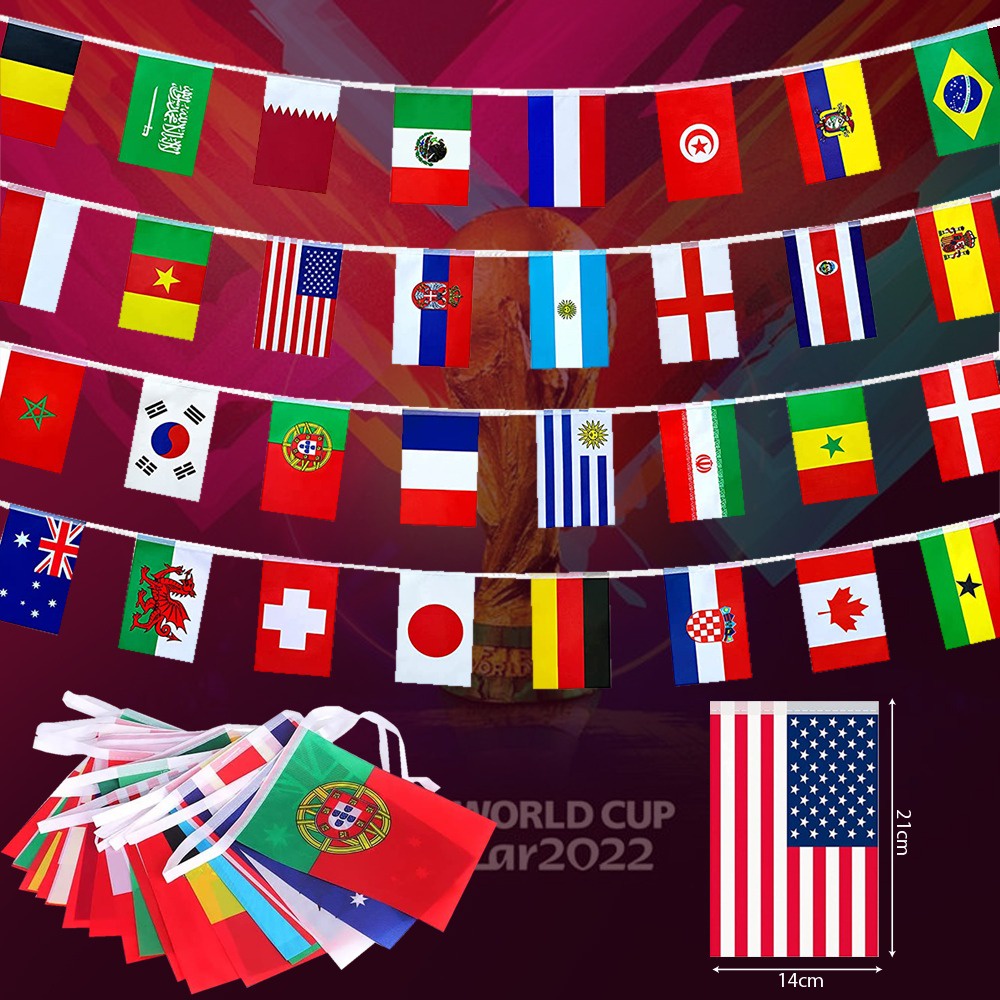 [READY STOCK] World Cup Flagline Flags 2022 World Cup Bunting Banner ...