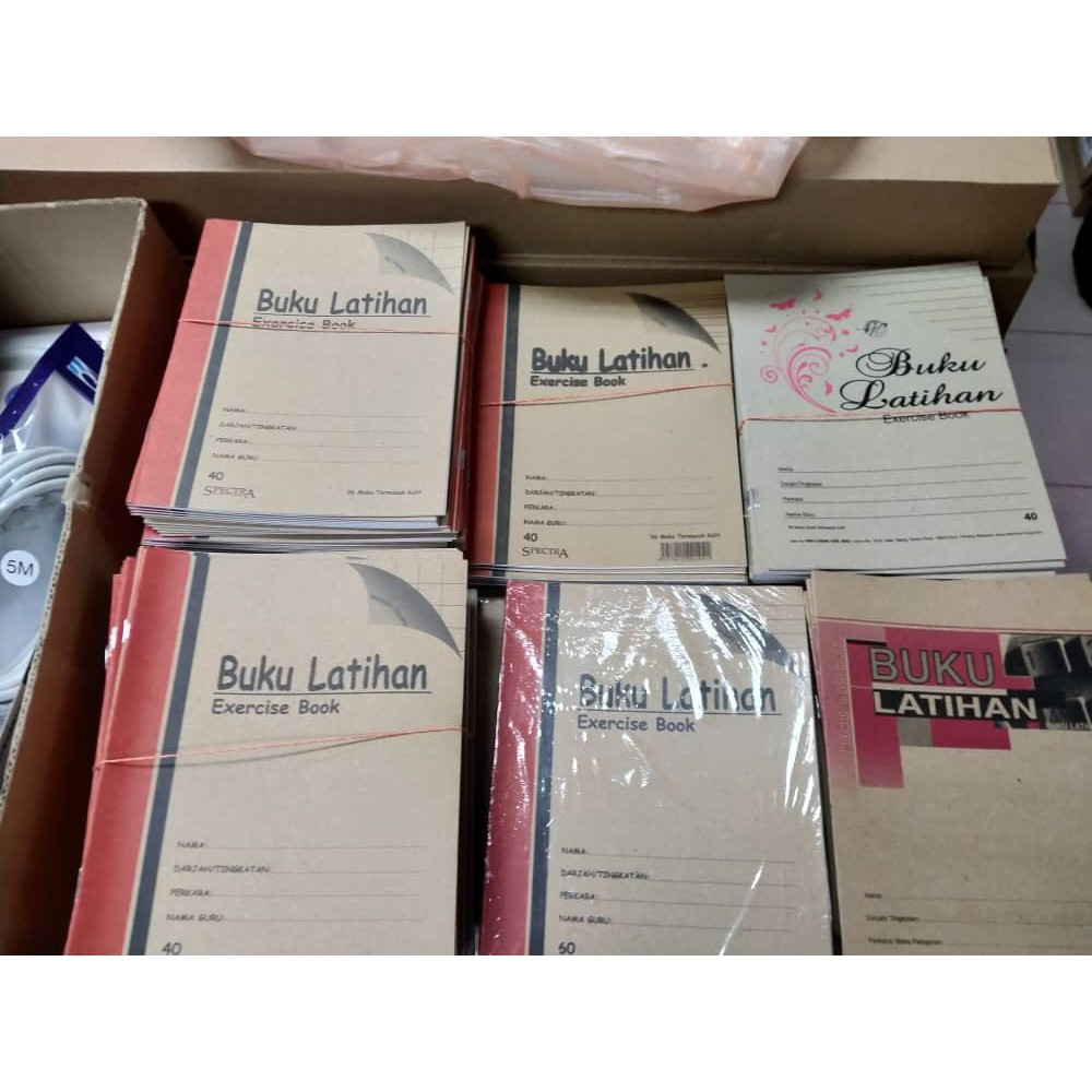 40 Pages F5 Kraft Buku Tulis Latihan / Exercise Note Book 40 Pages 40 ...