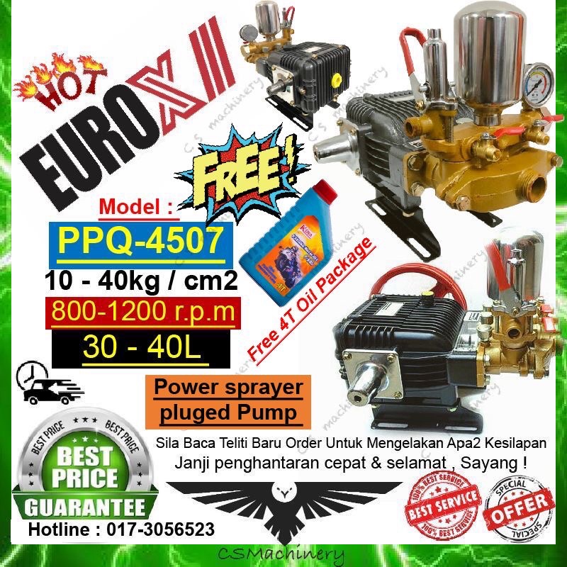 Eurox PPQ-4507 Power Sprayer Pump Head Complete Set (Kepala pam air ...