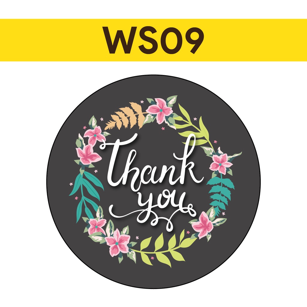 Thank You Sticker 3cm & 4cm diameter / Seal Label Sticker Terima Kasih ...