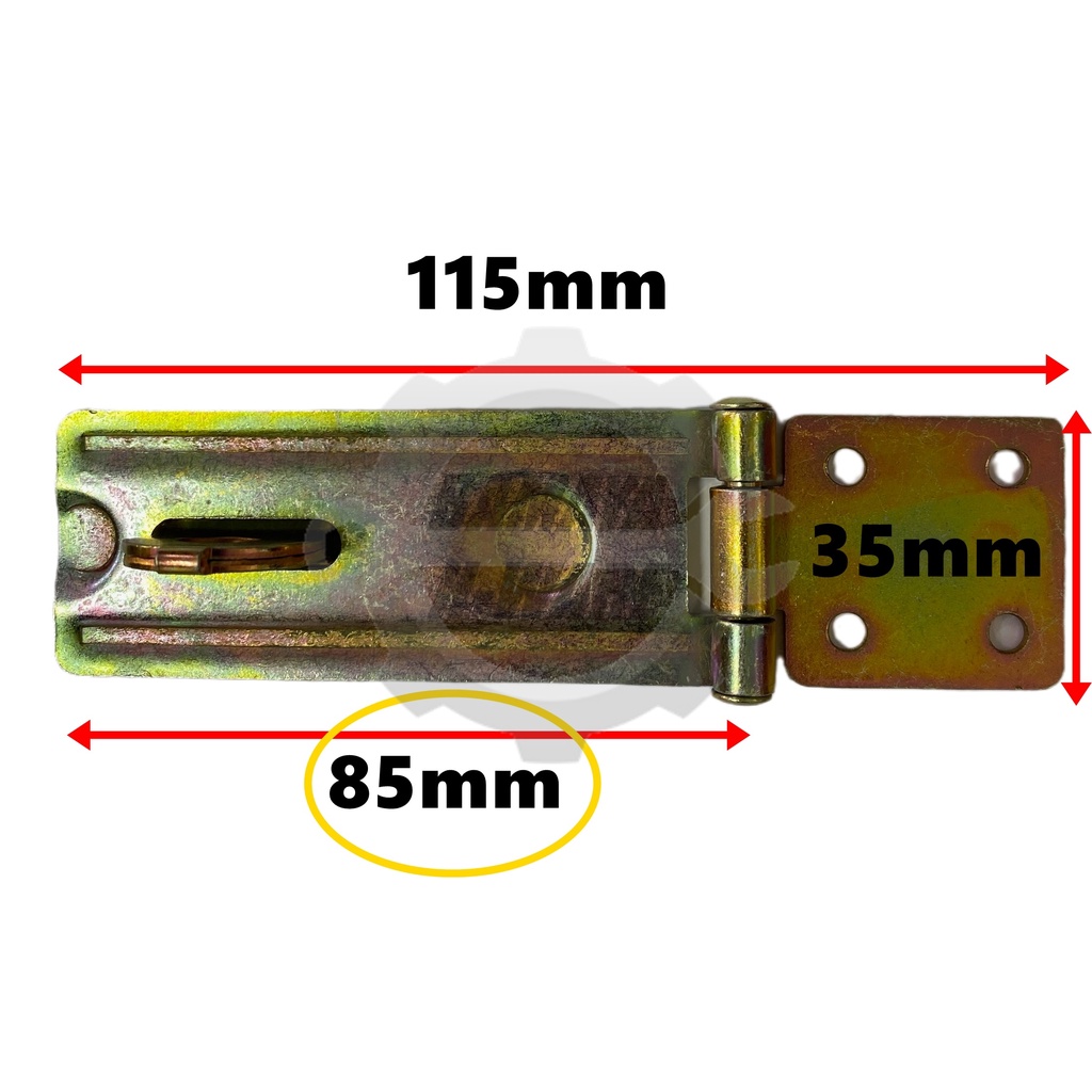 Rainbow Heavy Duty Iron Hasps + Staples. 65MM, 85MM, 100MM, 115MM ...
