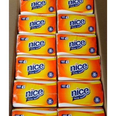 Tissue Package!! Nice tissue tissue 180 sheets 2ply (9pcs) | Shopee ...