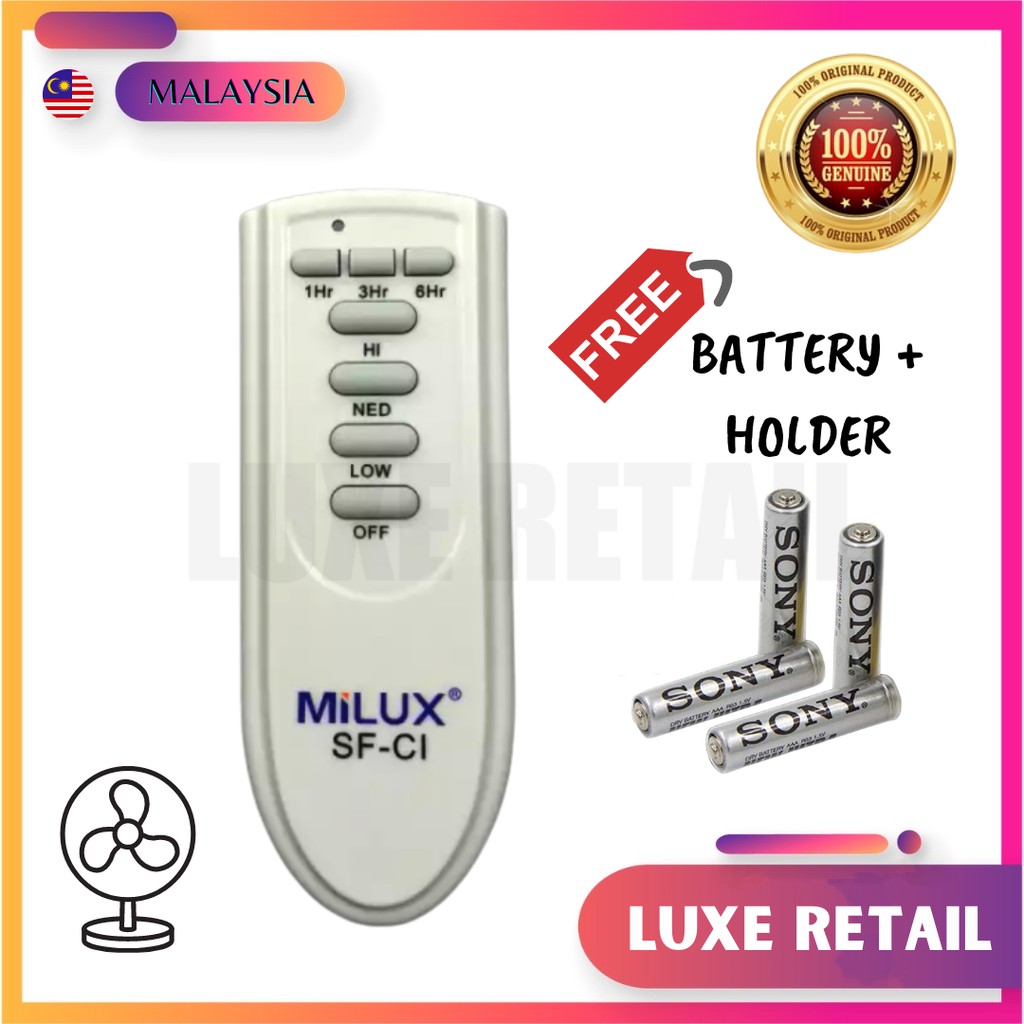 (Ready Stock) Milux Original Ceiling Fan Remote Control | Shopee Malaysia