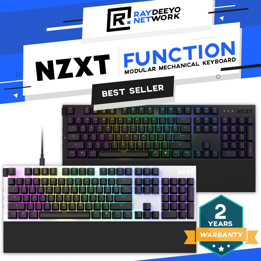 NZXT Function Modular RGB Mechanical Keyboard [Full Size/Tenkeyless TKL ...