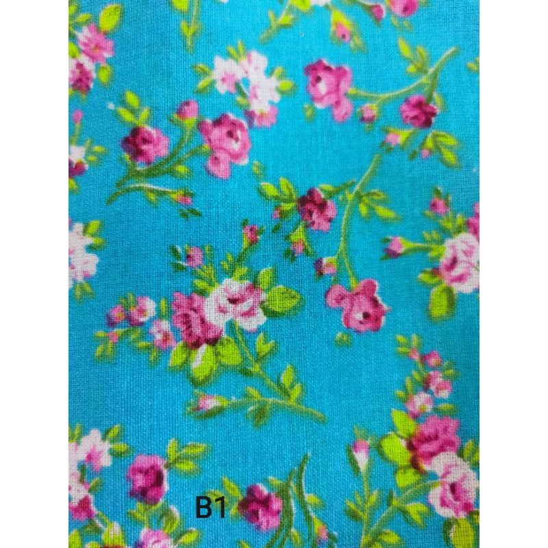 Kain Cotton /Kain Bercorak Bunga /Kain Kraftangan | Shopee Malaysia