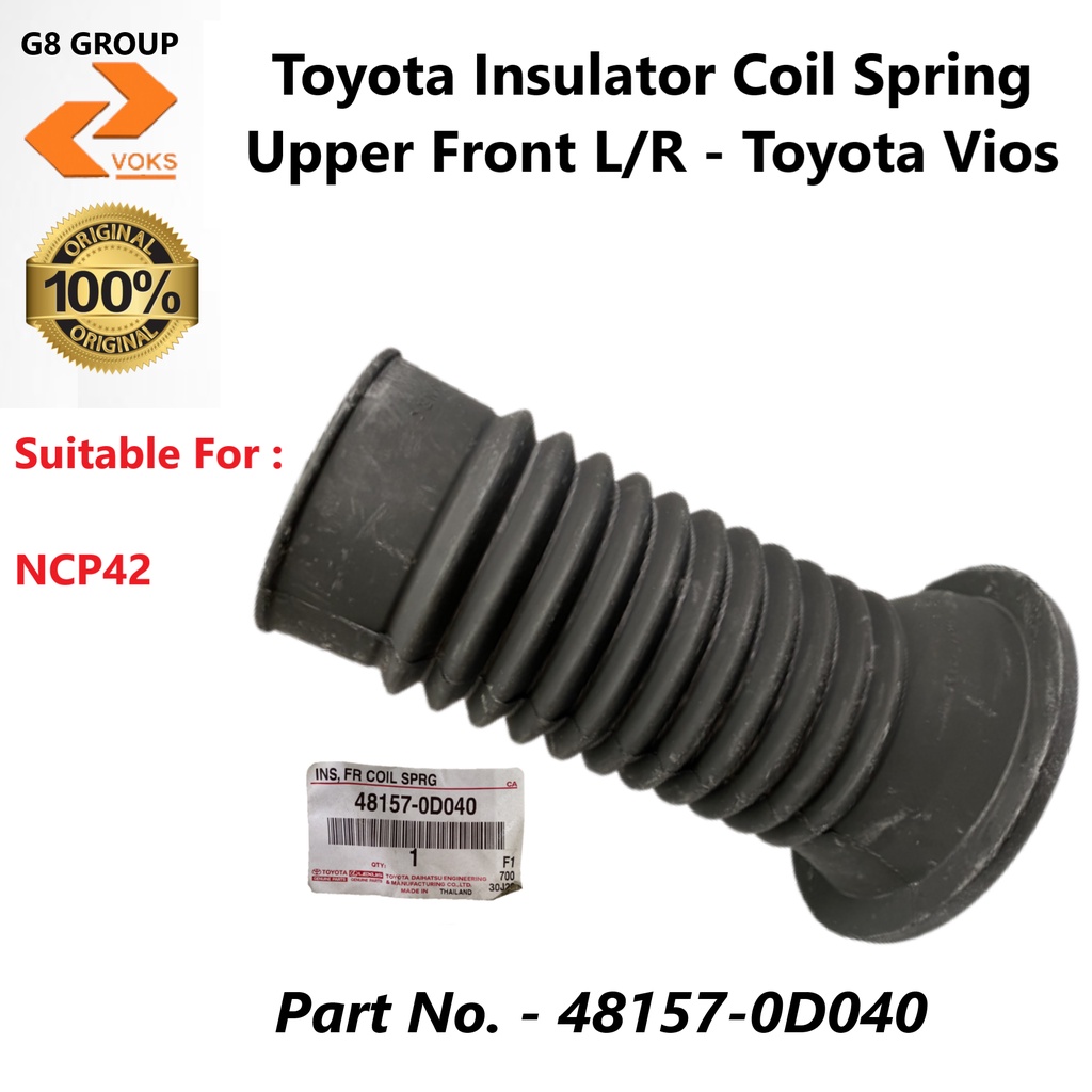Toyota Insulator Coil Spring Upper Front L/R - Toyota Vios ( 48157 ...