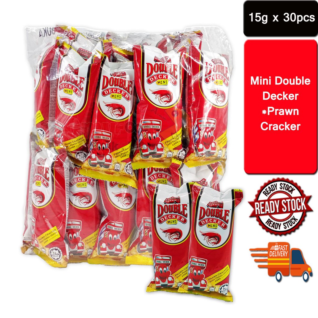 10g/15g x 30pcs Mini Double Decker [Cheese Ring / Prawn / Chicken ...