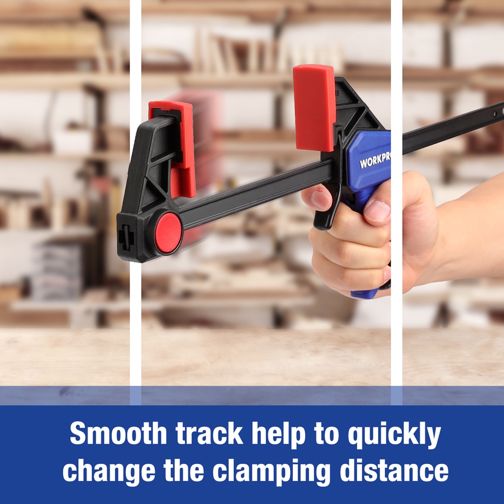 Workpro 2 Pieces Workpiece Clamp 6 "F Hand Clamp Heavy Duty F-Clamp ...