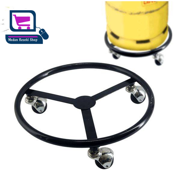 Roda Tong Gas Troli Angkat Gas Tong Gas Beroda Besi Thick 4 Wheel Iron ...
