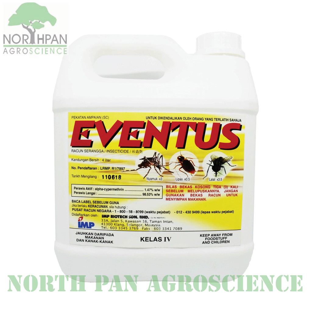 Eventus 4L / Insecticides / anti Cockroaches, Ants, Flies, Mosquitoes ...