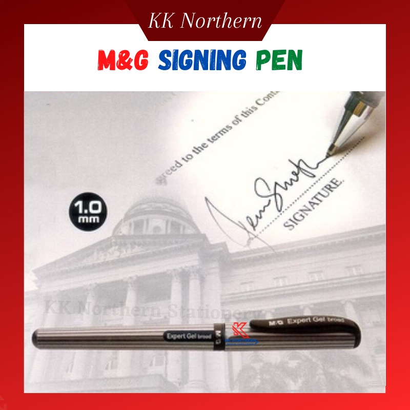 M&G Expert Gel Pen 0.7mm 1.0mm AGP13671 / AGP13672/ Black Signature Pen ...