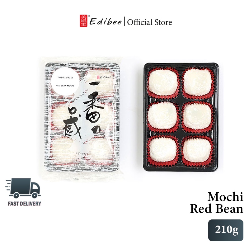 Edibee Mochi Red Bean Snack (210g) 麻薯 红豆 糯米糍 零食小吃 臺灣食品 | Shopee Malaysia