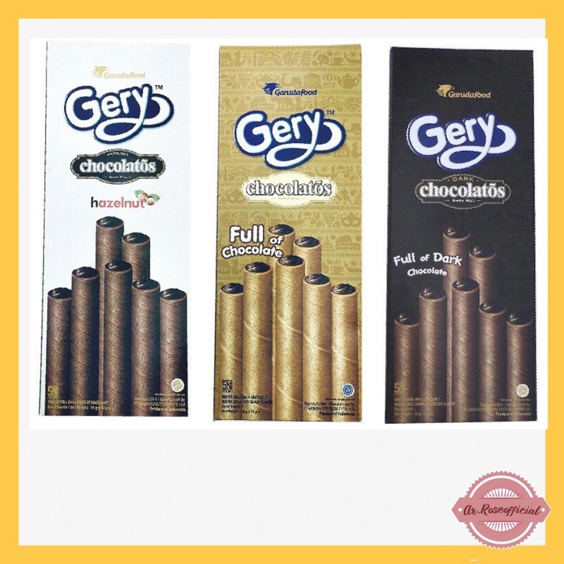 GERY Chocolatos Wafer Roll Box Chocolate, Dark Chocolate, Hazelnut ...