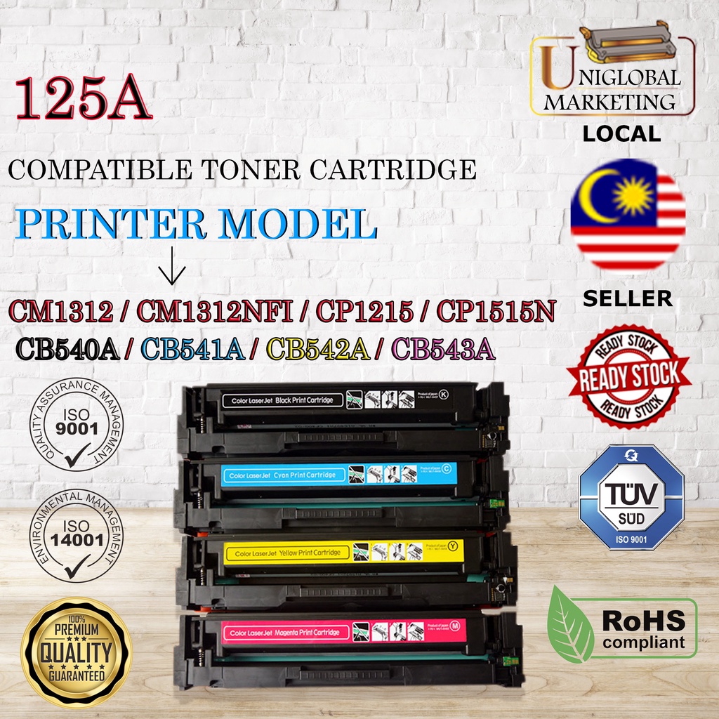 CB540A / CB541A / CB542A / CB543A Compatible Toner Cartridge | Shopee ...