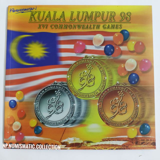 [ STAMP ALBUM ] KL '98 XVI COMMONWEALTH GAMES (SUKOM) SPECIAL COMMOMERATIVE STAMP ALBUM 1998 ...