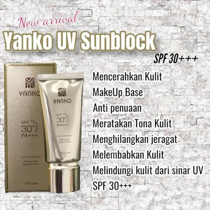 Yanko UVA UVB Sunblock New Arrival | Shopee Malaysia