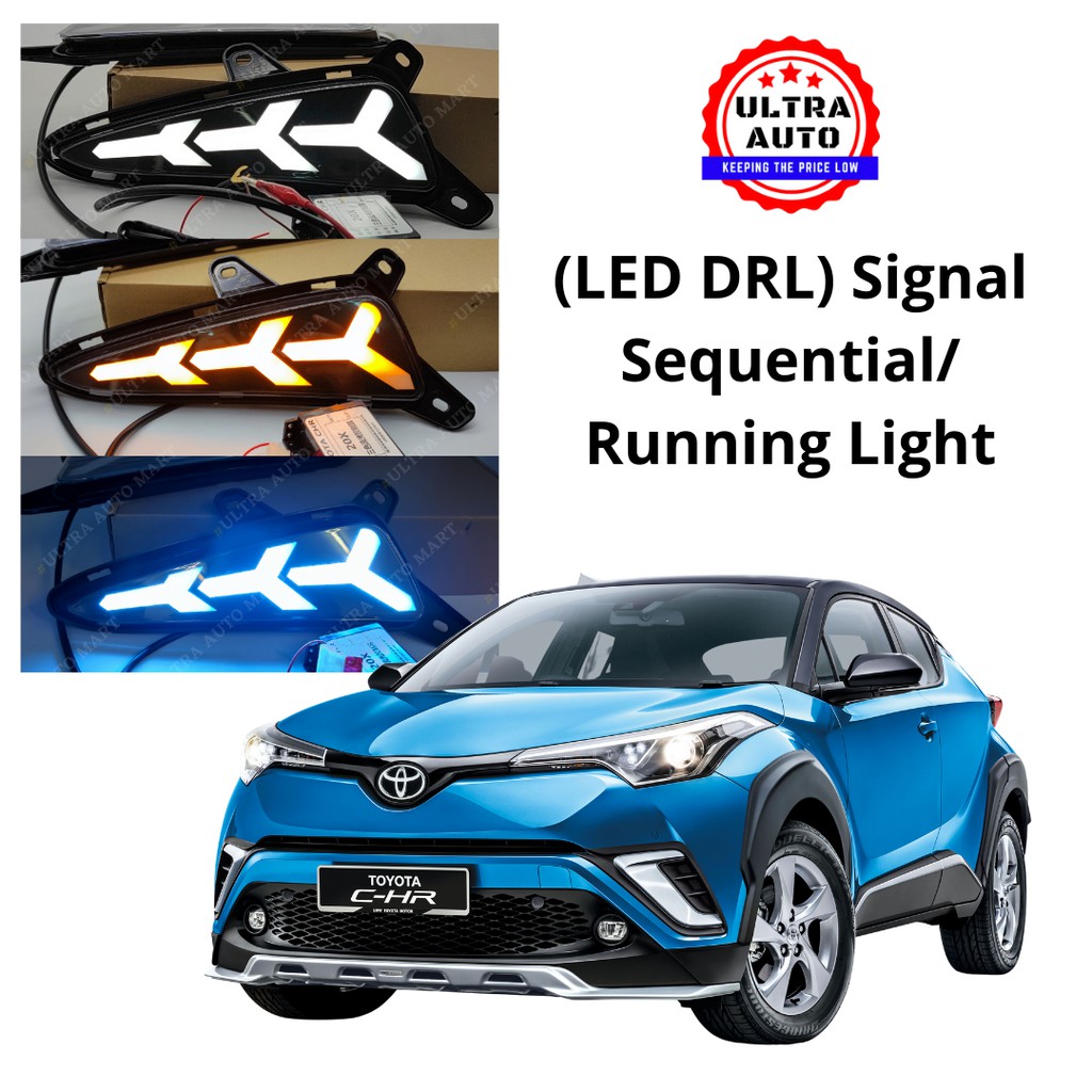 Toyota CHR Foglamp LED DRL Sequential Signal Running Light Daytime ...