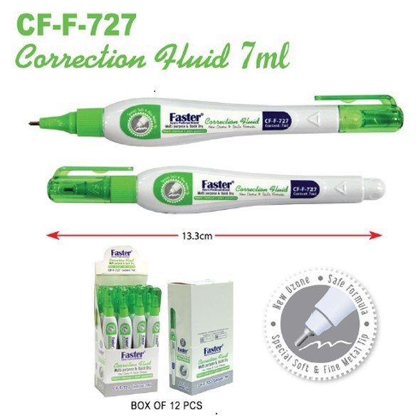 FASTER CF-F-727 CORRECTION FLUID 7ML LIQUID PAPER | Shopee Malaysia