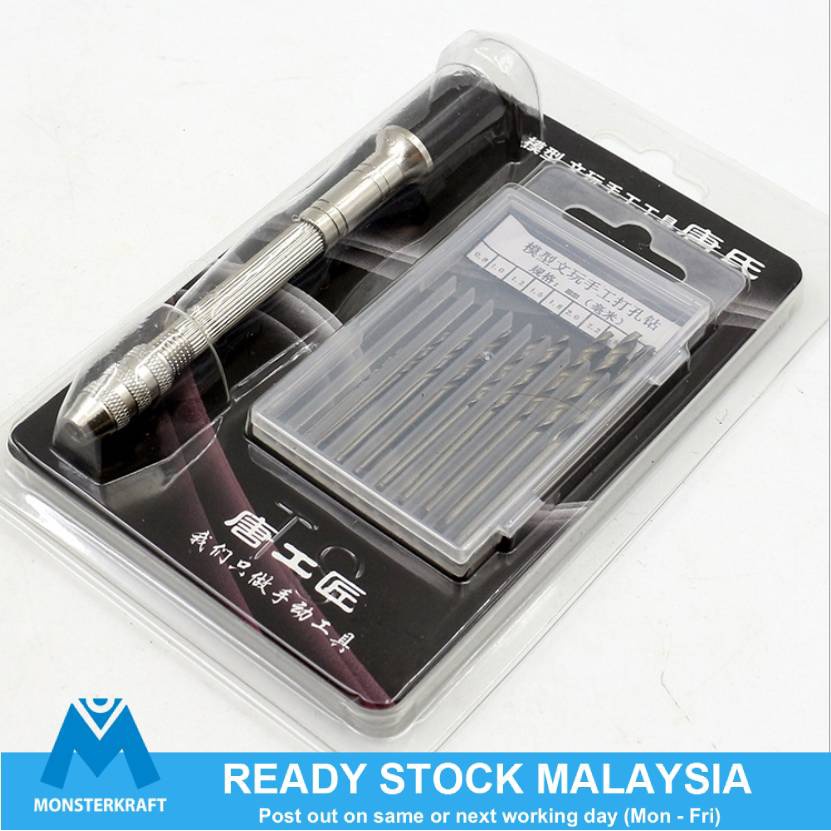 11pcs Set Adjustable Hand Drill Manual Twist Mini Micro Hand Drill ...