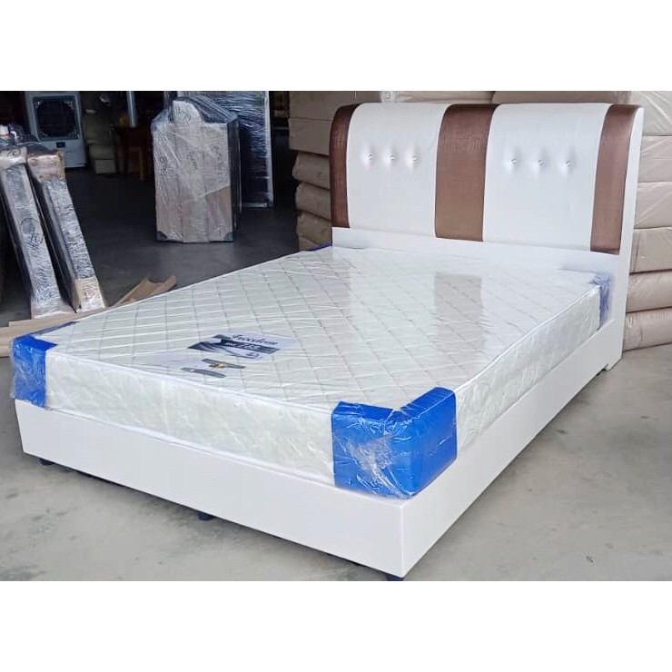 Many Options PVC / Fabric Divan Queen Bed Frame Katil Queen Kulit ...