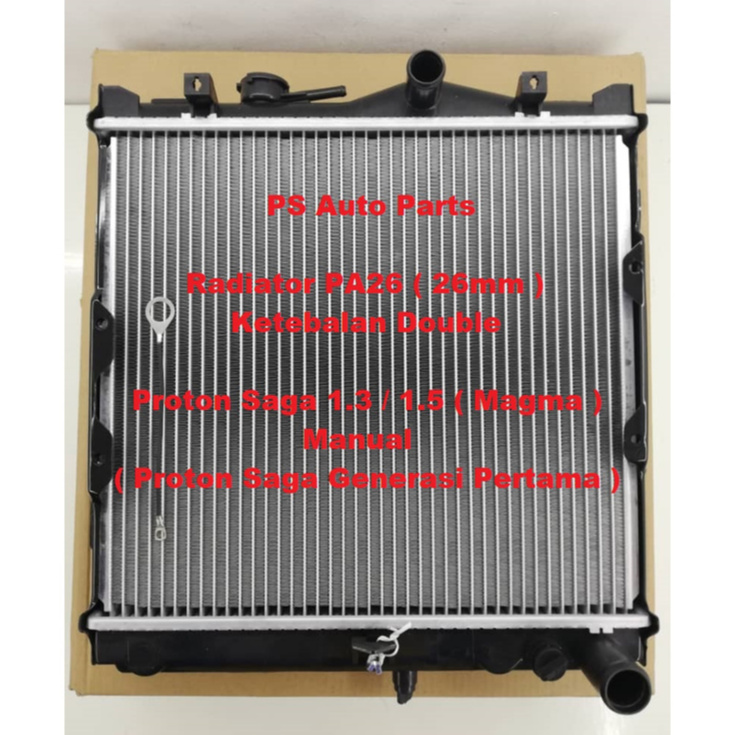 Radiator Proton Saga Manual Tangki Air Kereta Ketebalan Double PA26 ...