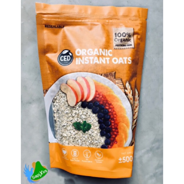 CED 100% Organic Instant Oats @ 500g | Shopee Malaysia