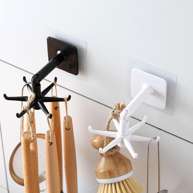Wall Hook Kitchen Organizer (READY STOCK) Boleh Pusing (TAK PERLU TEBUK ...
