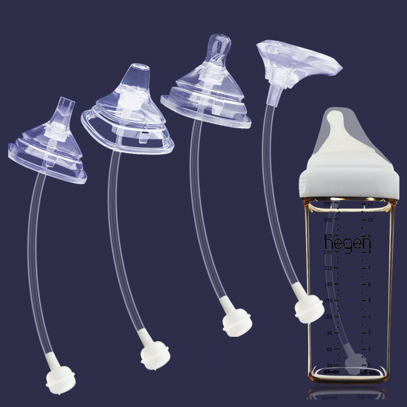 Baby Bottle Hegen Suction Straw 360 Gravity Ball Learning Duckbill ...