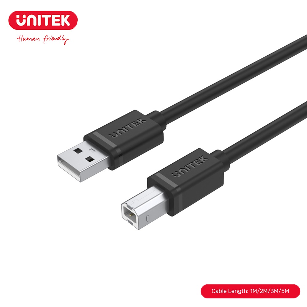 Unitek USB-A to USB-B Charging Cable Male to Male USB2.0 Data Transfer ...