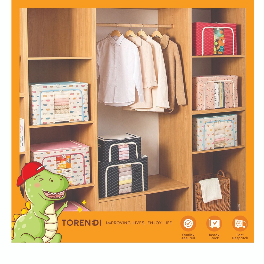[Ready Stock] TORENDI 100L Storage Box Foldable Storage Box Large Steel ...