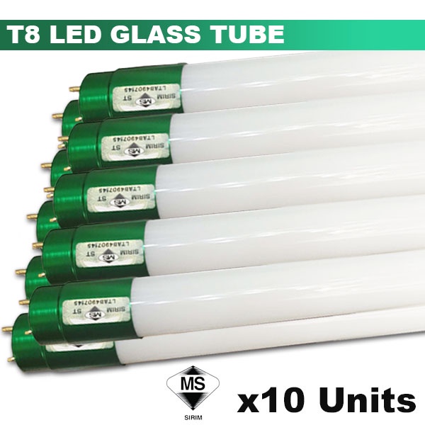 T8 LED GLASS TUBE 4FT 30W DAYLIGHT 6500K / COOLWHITE 4000K / WARMWHITE ...