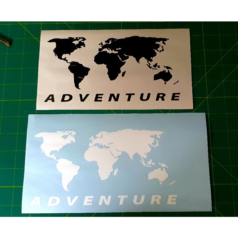 WORLD MAP STICKER (1PCS) STICKER BUMI,STICKER PETA,BOX STICKER.STICKER ...