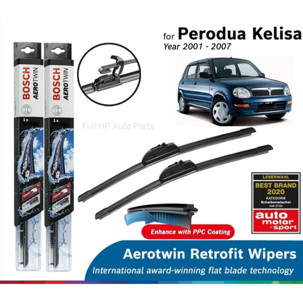 Bosch Aerotwin Retrofit U Hook Wiper Set for Perodua Kelisa (18"/16") | Shopee Malaysia