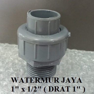 Jaya Brand PVC WaterMur / Water Nut Fitting 1" x 1/2" (" Drat, 1/2 ...