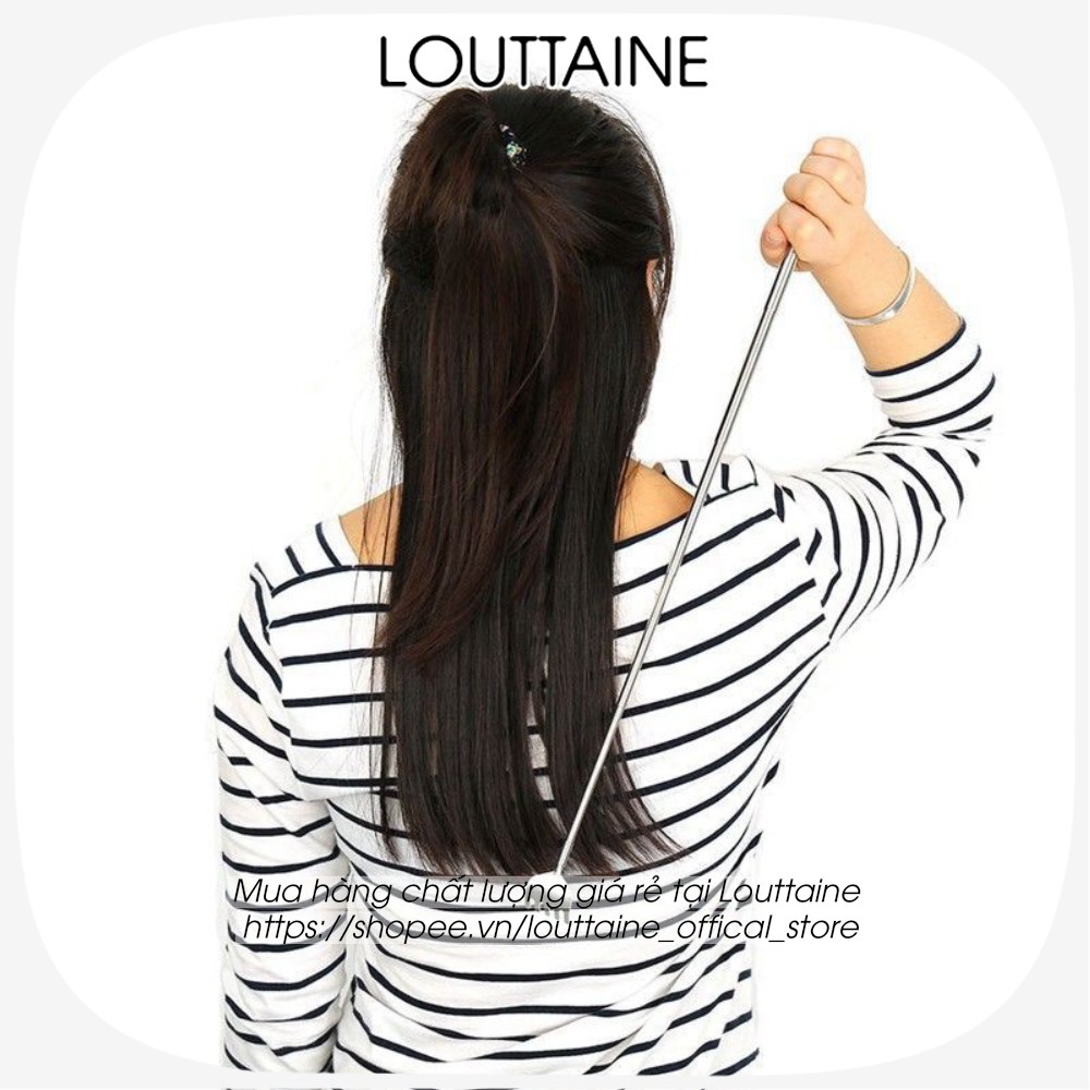 Extended shortened stainless steel back scratching stick - Louttaine ...