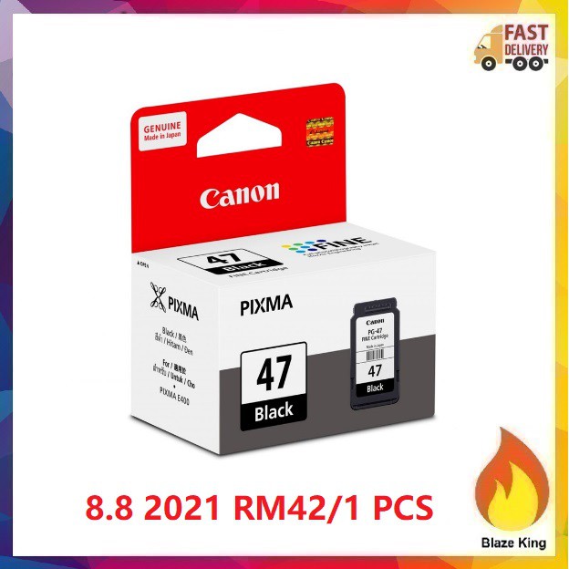 Canon PG-47 Ink Cartridge Black | Shopee Malaysia