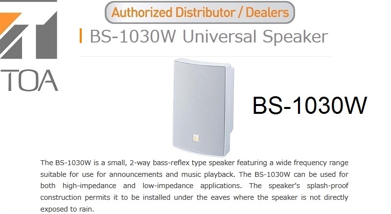 [TOA] BS-1030W UNIVERSAL BOX SPEAKER(WHI) | Shopee Malaysia