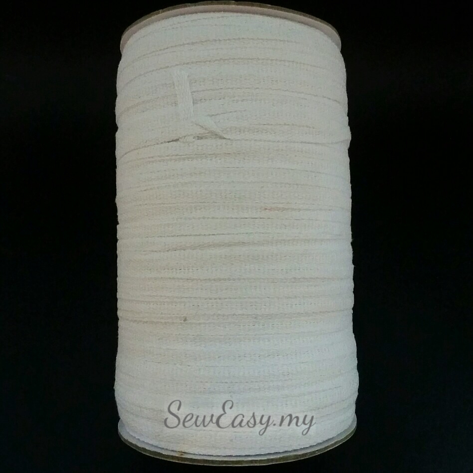 5mm Tali Barut Cotton Putih / White Cotton Hanger Tape (400yards ...