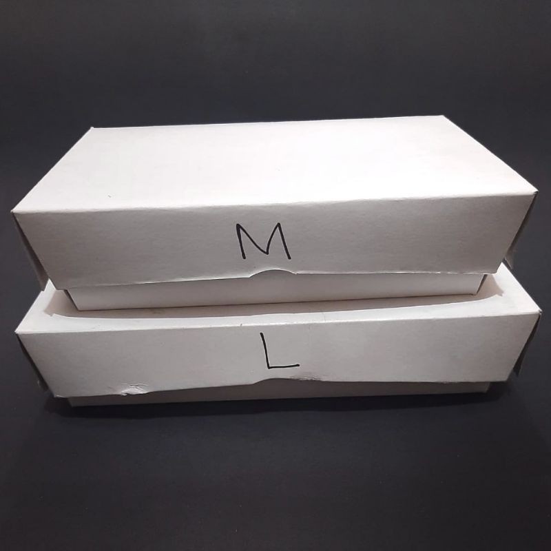 PUTIH (ISI 10) Laminated LUNCH Box Size M And L White Color Bento Rice ...