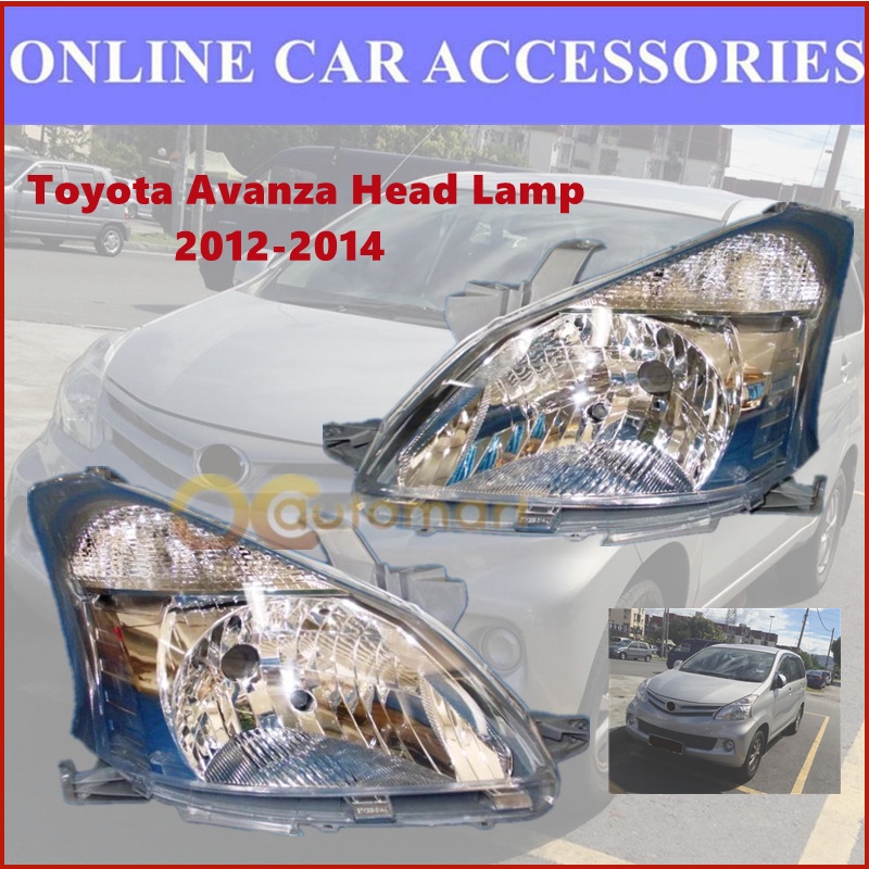 Toyota Avanza 2003-2015 Head Lamp/Headlamp Original Design Kereta Lampu ...